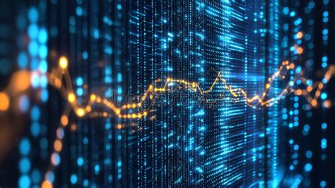 3d Rendering Of A Scientific Technology Data Binary Code Matrix