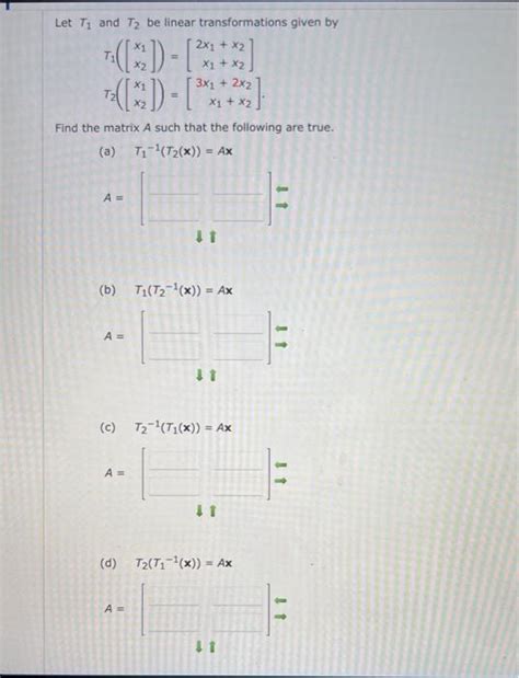 Let T And T Be Linear Transformations Given By Chegg Com