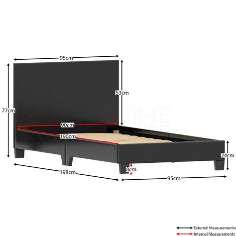 Modern Leather Bed Frame Single Double King Size Bed Memory Foam
