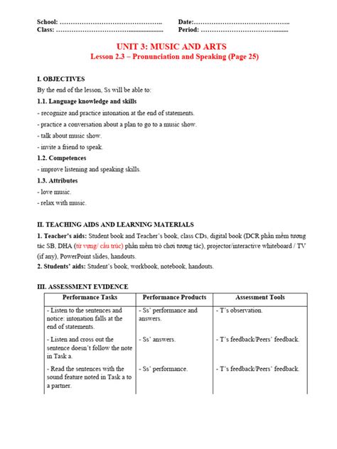 Unit 3 Lesson 2 Part 3 Pronunciation And Speaking Download Free