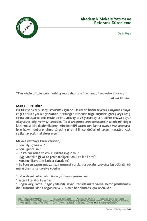 Pdf Writing A Scientific Article And Reference Editing