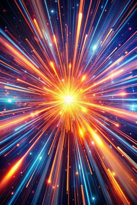 Futuristic Data Flow Explosion Stock Illustration Illustration Of