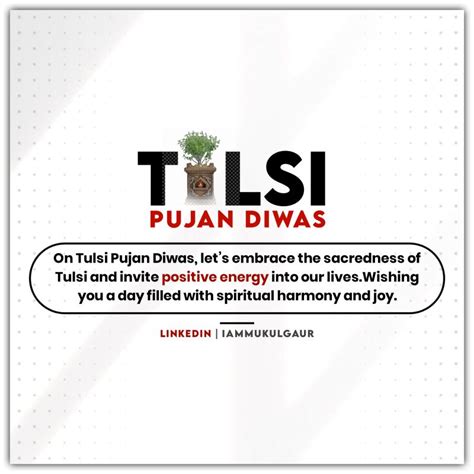 Mukul Gaur On Linkedin Tulsipujan Festivespirit