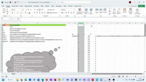 Excel Bi Challenge 568 Fill In The Alphabets Youtube