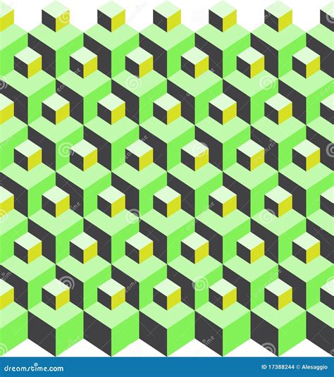 Cubic Pattern Illusion Stock Vector Illustration Of Isometric 17388244