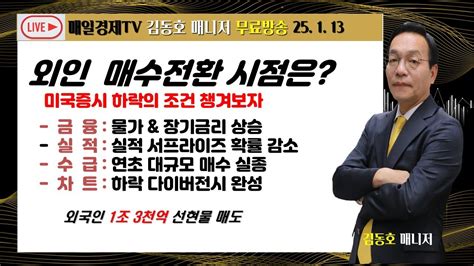 매일경제tv 김동호외국인 매도를 두려워하면 안되는 이유 Youtube