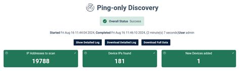 Ping Only Discovery Statseeker Documentation