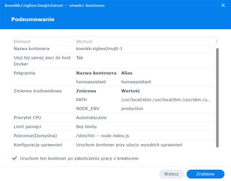 Home Assistant Na Synology Docker Container Manager Zigbee2mqtt