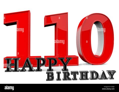 Happy Birthday zum 110. Geburtstag Stock Photo - Alamy