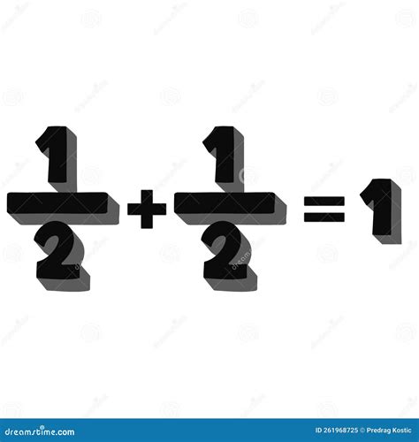 Addition Of Fractions In Mathematics Stock Illustration Illustration