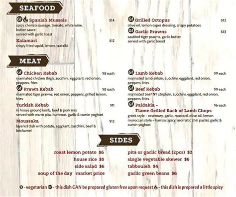 Menu At Daphnes Restaurant Sechelt
