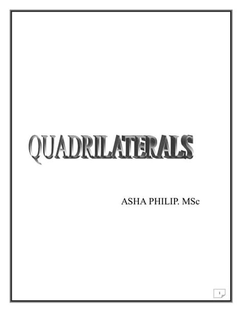 Understanding Quadrilaterals Class 8 Pptx