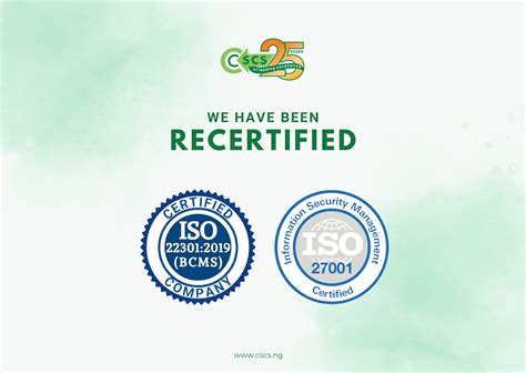 Celebrating Our Iso Recertification