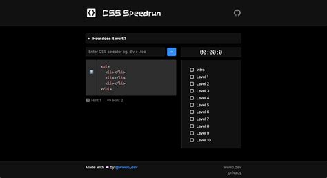 Css Speedrun Test And Improve Your Css Skills Product Hunt