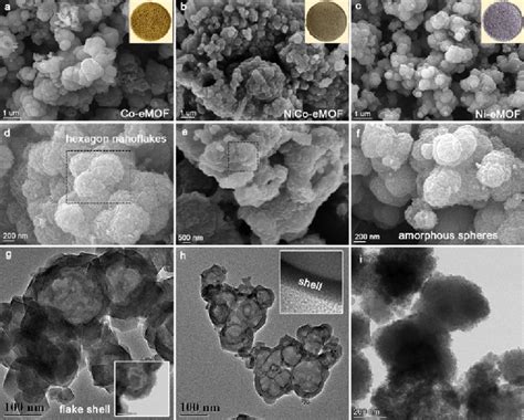Microstructure Analysis Of Co Emof Ni Emof Nico Mof A D Sem And Download Scientific