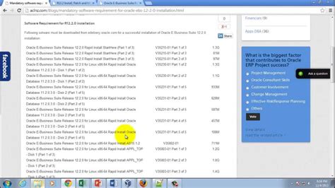 Oracle Ebs R12 2 0 Installation Exact List Of Software To Download