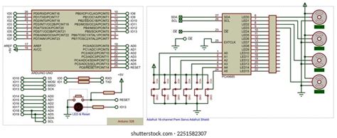 Schematic Diagram Electronic Device On Arduino Stock Illustration 2250694575 Shutterstock