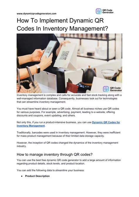 Ppt How To Implement Dynamic Qr Codes In Inventory Management Powerpoint Presentation Id