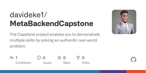 Github Davideke1metabackendcapstone The Capstone Project Enables You To Demonstrate Multiple