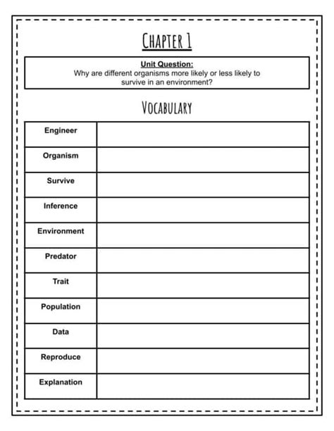 Amplify Science Unit 3 Environments And Survival By Mrscooperscorner
