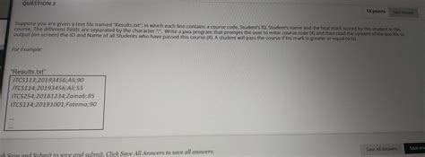 Solved Question 2 14 Points Save Answer Suppose You Are
