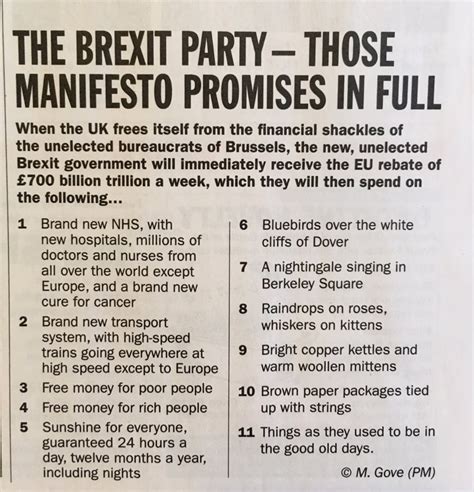 Brexit Manifesto Rugbyoldbloke Blog