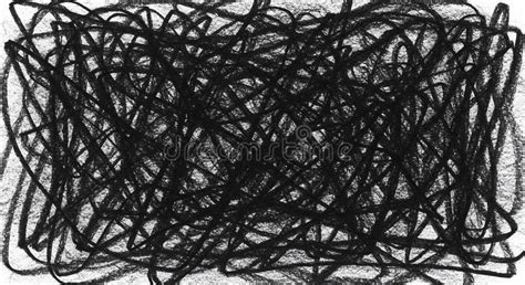 A Chaotic Abstract Pattern Of Overlapping Black Lines Creates A Dense Tangle In A Stock