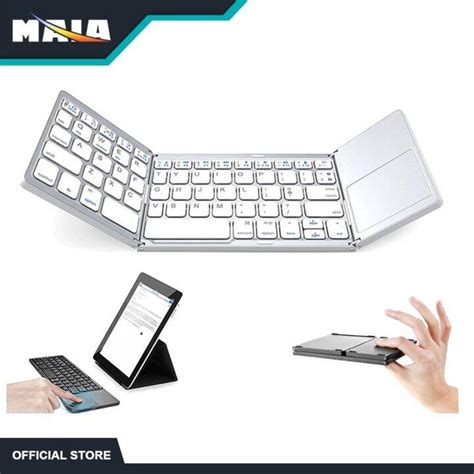 MAIA Mini Folding Keyboard Foldable Wireless Bluetooth Keyboard With Touchpad Lazada PH