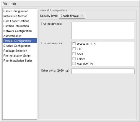 Centos 5 Installation 29 7 Firewall Configuration