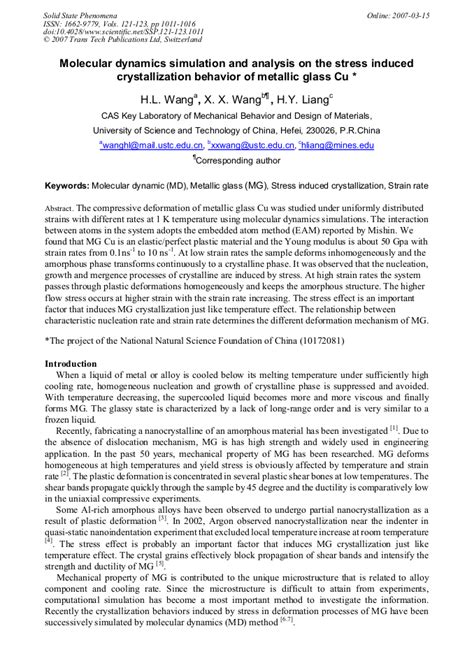 Molecular Dynamics Simulation And Analysis On The Stress Induced Crystallization Behavior Of