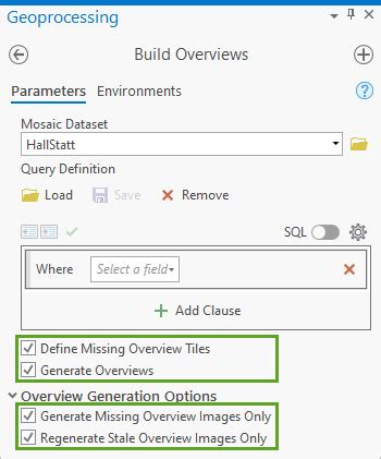 Create And Use A Mosaic Dataset Documentation