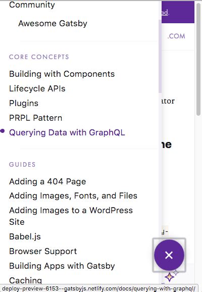 IA Redesign Fix Mobile Navigation UI Issue 6190 Gatsbyjs