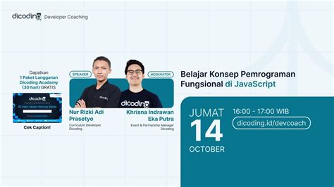 Dicoding Developer Coaching 68 Back End Belajar Konsep Pemrograman