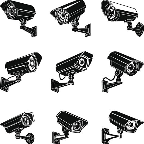 Cctv Camera Sign Silhouette Security Camera Silhouette Icon For