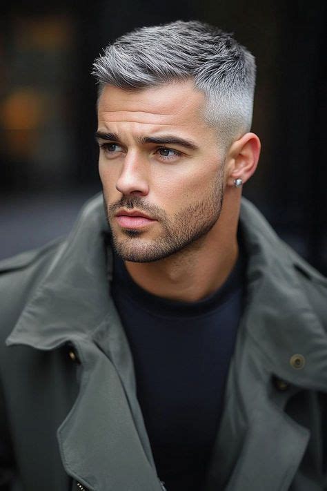 Dark Ash Gray Hair Men