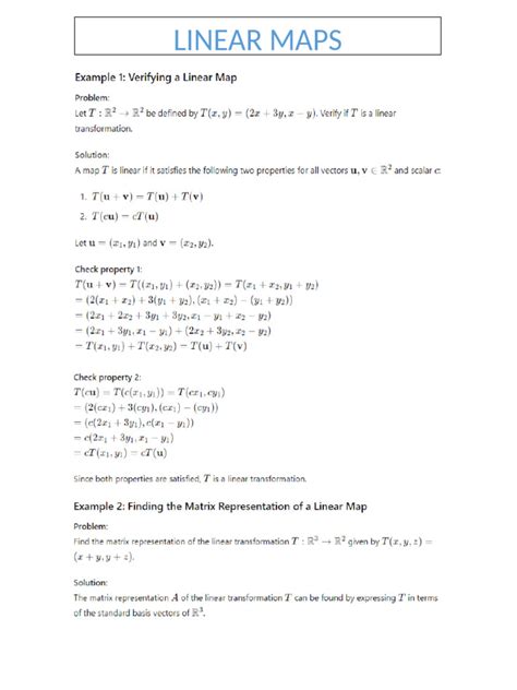 Linear Maps Pdf