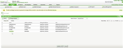 bulk user import with admanager plus