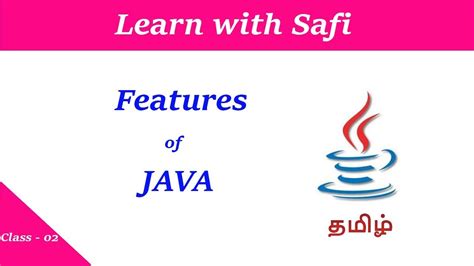 features of java tamil learn with safi youtube