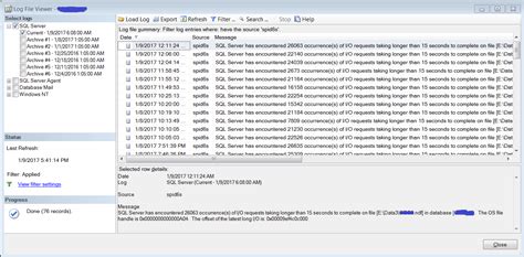 Errorfix Sql Server Has Encountered 26063 Occurrences Of Io