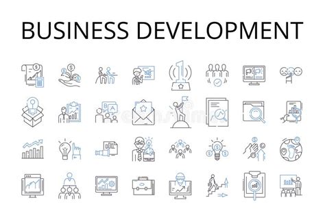 Product Management Outline Icons Collection Product Management Development Strategy Design