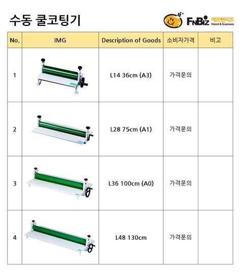 에프앤비즈 업체소식 쿨코팅기 및 쿨코팅필름 재출시 유통 및 판매