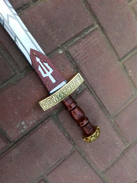 Handmade Mythic Bronze Sword Replica Leather Wrapped Handle Cosplay