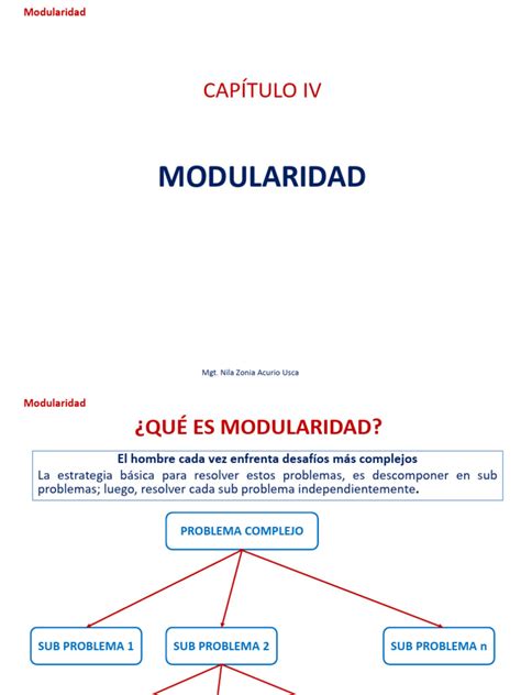 Modularidad Teoria Pdf Modularidad Programación De Computadoras