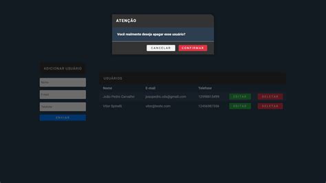 Github Johnpetros Crud Php Crud Simples De Dados De Usu Rios Feito Em Php Mysql