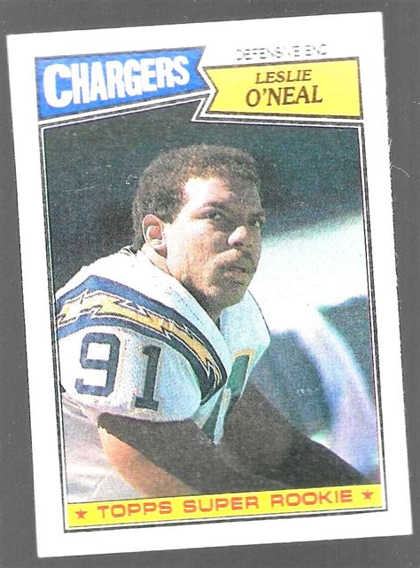 1987 Topps Super Rookie Leslie Oneal 347 San Diego Chargers Football