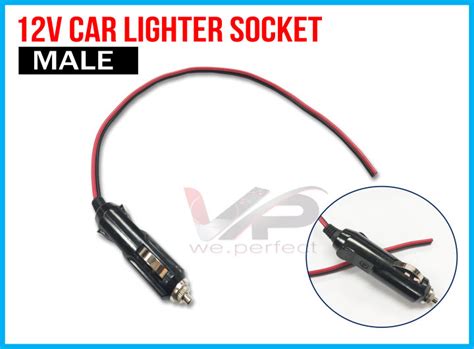 V Male Car Cigarette Lighter Socket Plug Connector Lazada
