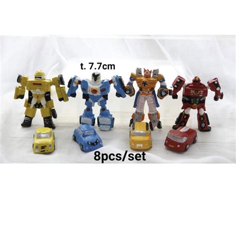 Jual Mp T98 Hiasan Kue Mainan Plastik Cake Topper Robot Tobot