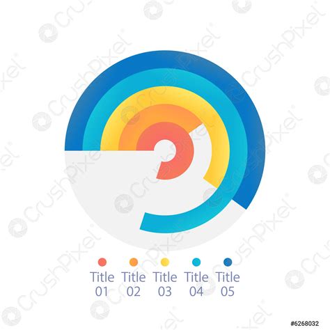 circular bar infographic chart design template stock vector 6268032