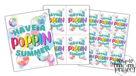 Have A Poppin Summer Day Free Printable Template Simple Mom Project