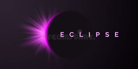 Solar Eclipse Or Planetary Collision Large Flash Or Explosion Stock Vector Illustration Of